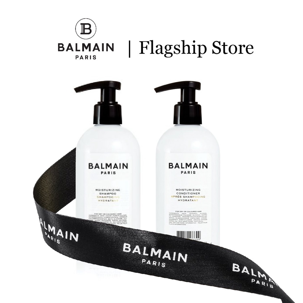 Balmain Moisturizing Set (Shampoo 300ml & Conditioner 300ml) | Shopee ...