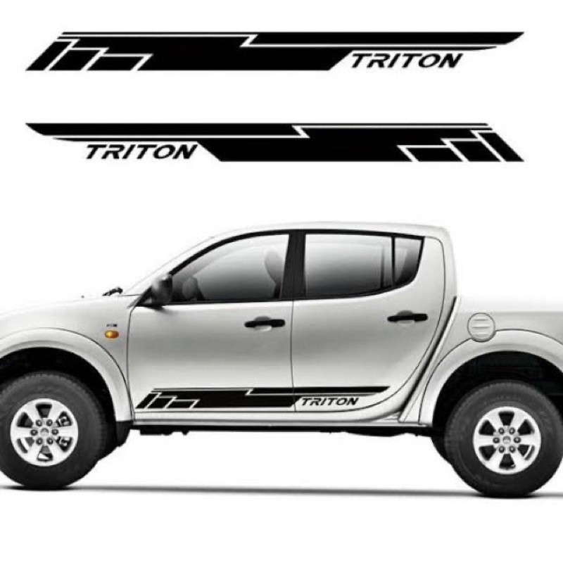 (Ready Stock)S172# 4x4 Mitsubishi Triton Car Side Body Vinyl Decals ...