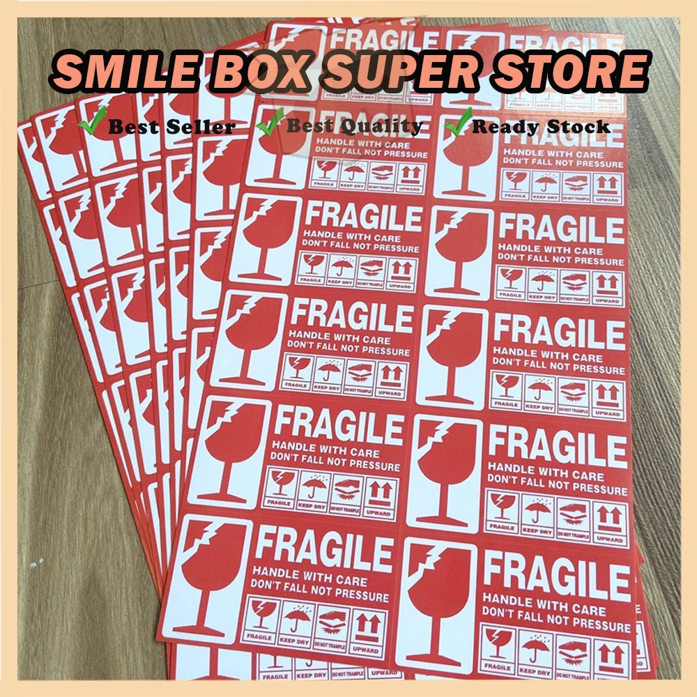 100pcs Fragile Sticker & Fragile Tape Fragile Label Warning Label ...