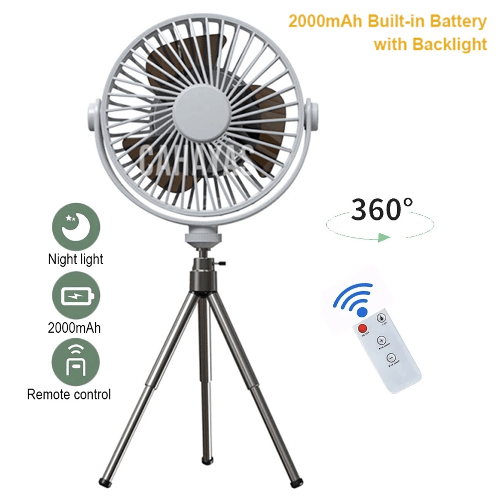 [Ready Stock] 3-In-1 High Quality Portable Fan Rechargeable Outdoor ...