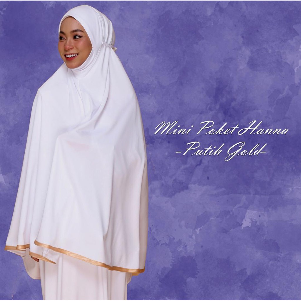 Mini Telekung Hanna Piping Poket Umrah Haji | Shopee Malaysia