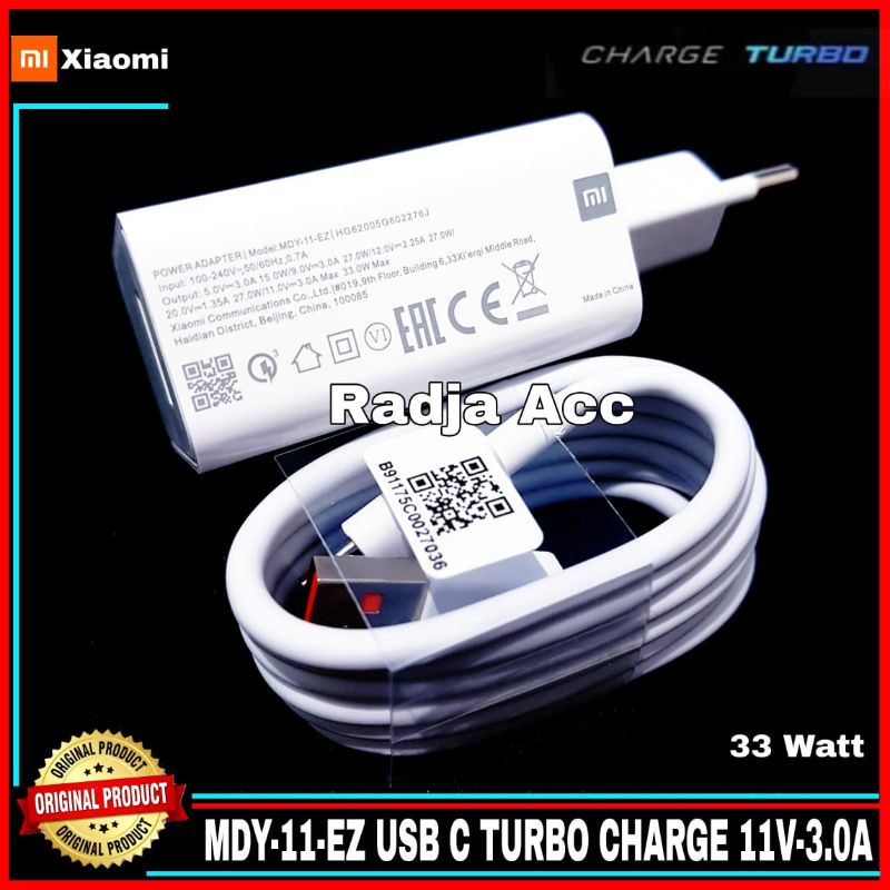 Xiaomi Redmi Note 10s TURBO CHARGE Charger ORIGINAL 100% 33 Watt Type C ...