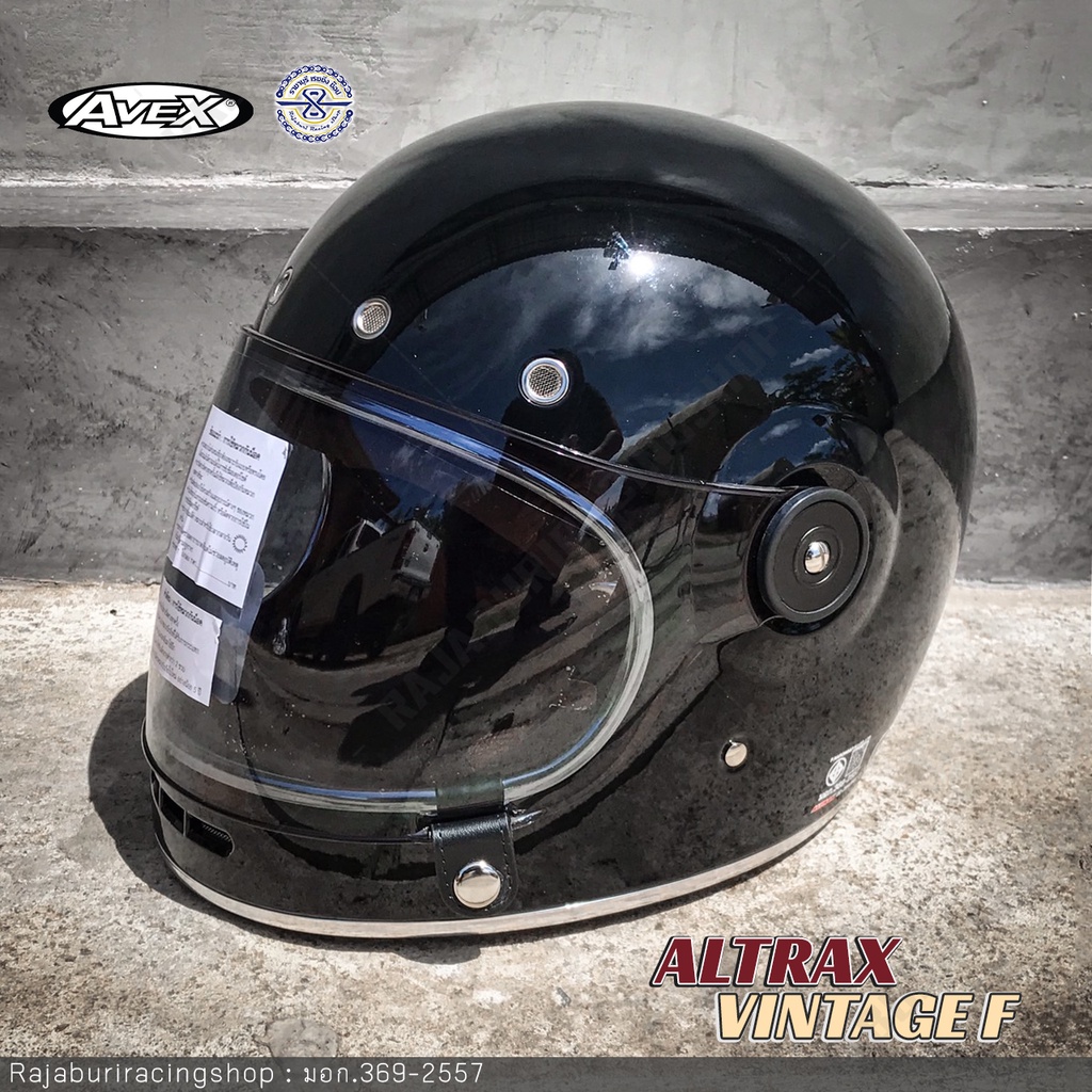 Avex Vintage F Helmet Is Available In Many Colors. Classic Style Helmet. | Shopee Malaysia