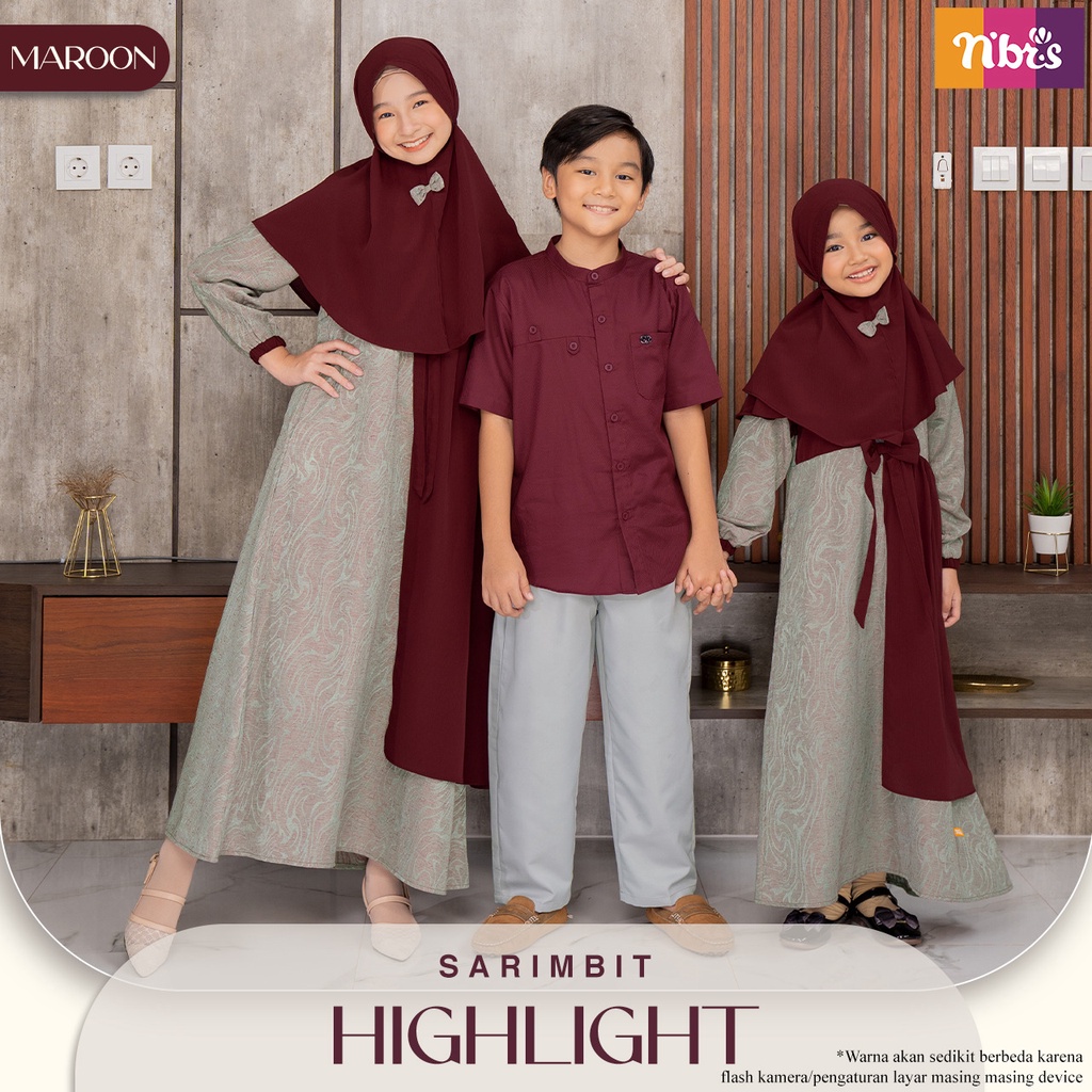 Gamis And Koko Anak HIGHLGHT MAROON/ Dannis Dannis 2022 | Shopee Malaysia
