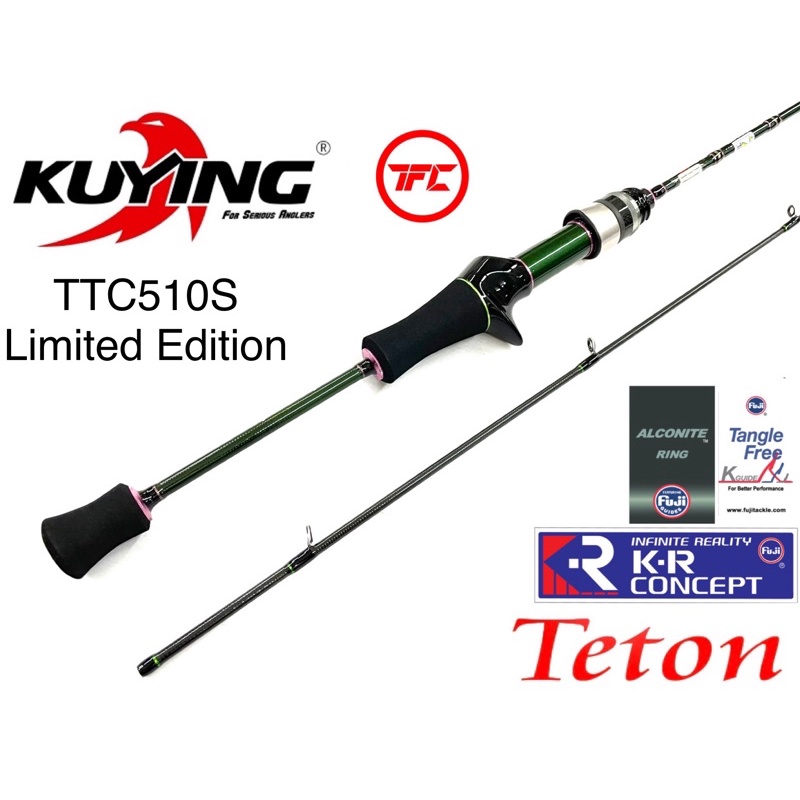 KUYING Teton Ultra Light Spinning & Baitcasting Rod Joran Pancing ...