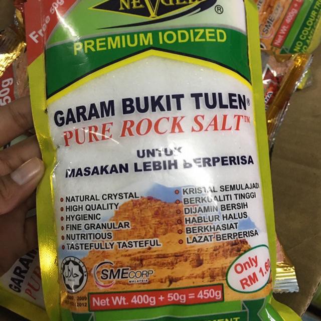(Garam Putih) Nevgel Garam Bukit Tulen 450g [READY STOCK] | Shopee Malaysia