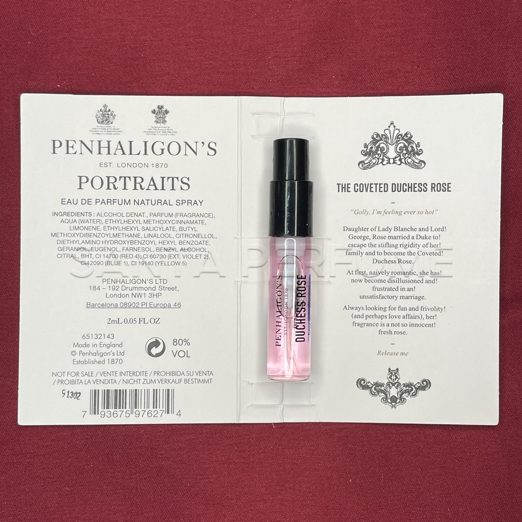 Penhaligon's The Coveted Duchess Rose, 2016 2ML Perfume Sample ...