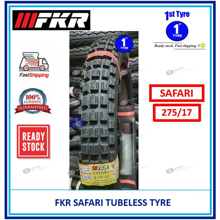TAYAR FKR MOTORCYCLE TYRE SAFARI (MOTOR CROSS) 275-17, 2.75-17 TUBELESS ...