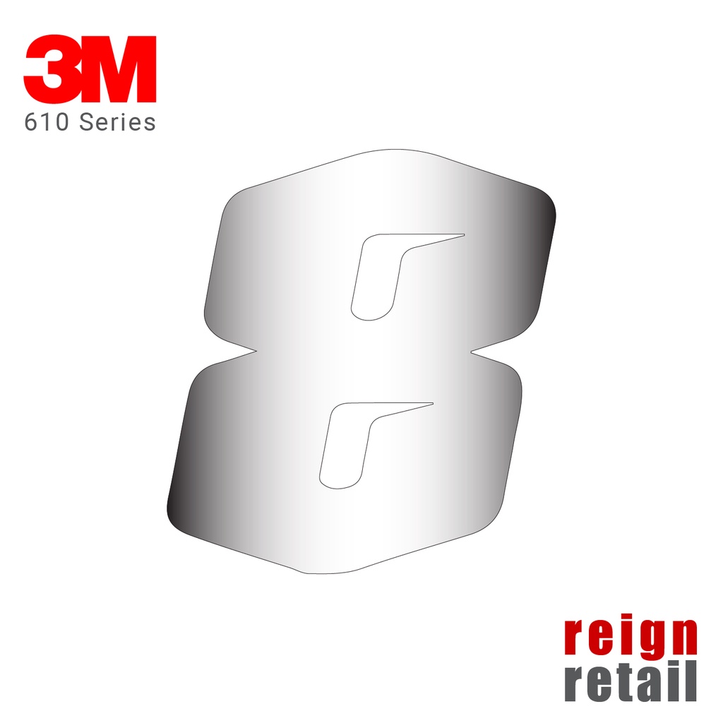 Racing Number 3M Reflective Weatherproof Decal Sticker (3M White ...