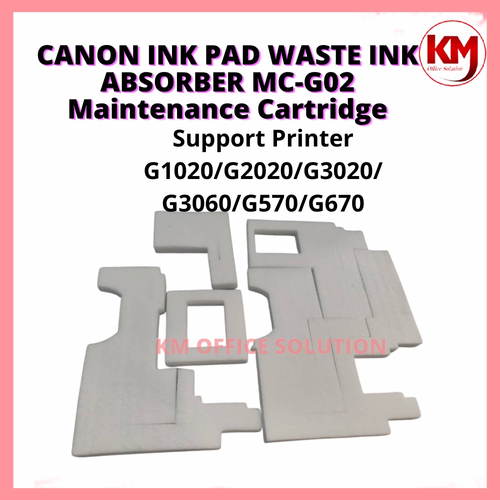 CANON WASTE INK PAD ABSORBER G1000 G2000 G3000 G2010 G3010 G4010 MC-G02 ...