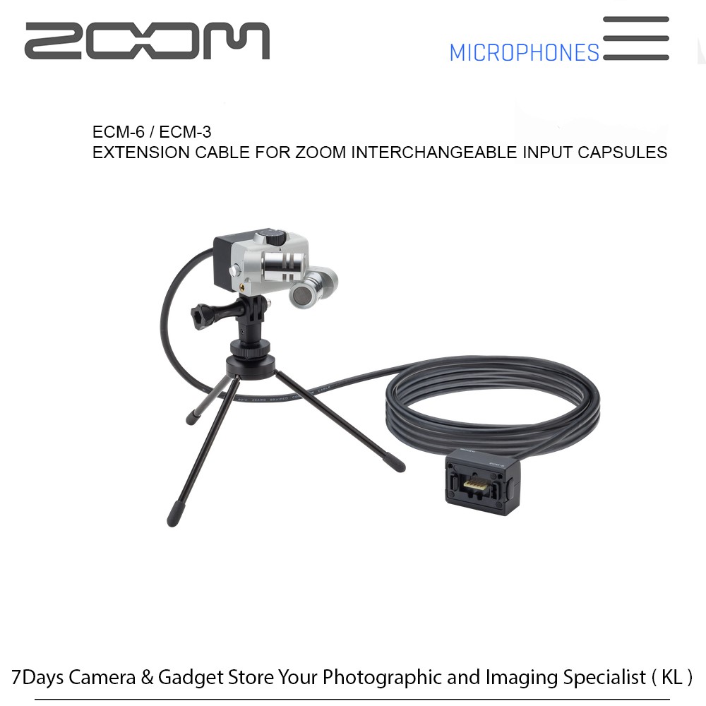 Zoom ECM-6 ECM-3 Extension Cable for Zoom Interchangeable Input ...