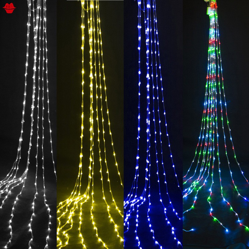 3X3M 3X2M Led Water Waterfall Curtain Lights Garland Fairy String ...