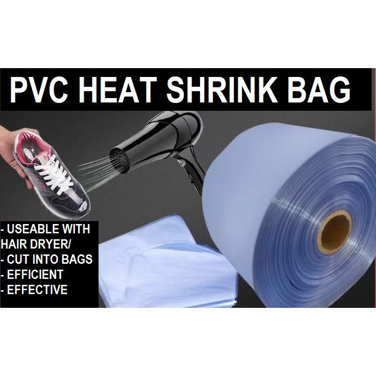 【HEAT SHRINK】PVC HEAT SHRINK PLASTIC BAG/WRAP (100'S±) **READY STOCK ...