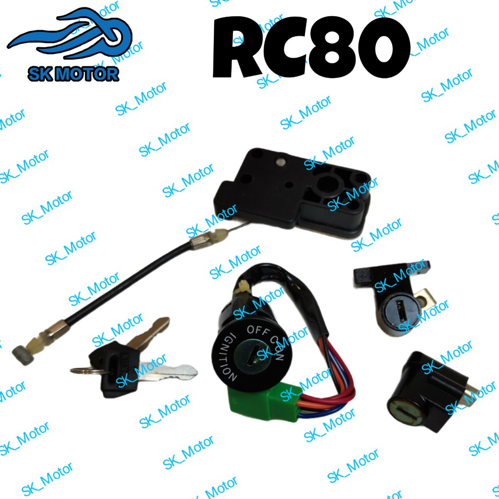 Suzuki RC80 / RC100 Ignition Main Switch / Full Set Switch / Key Set ...
