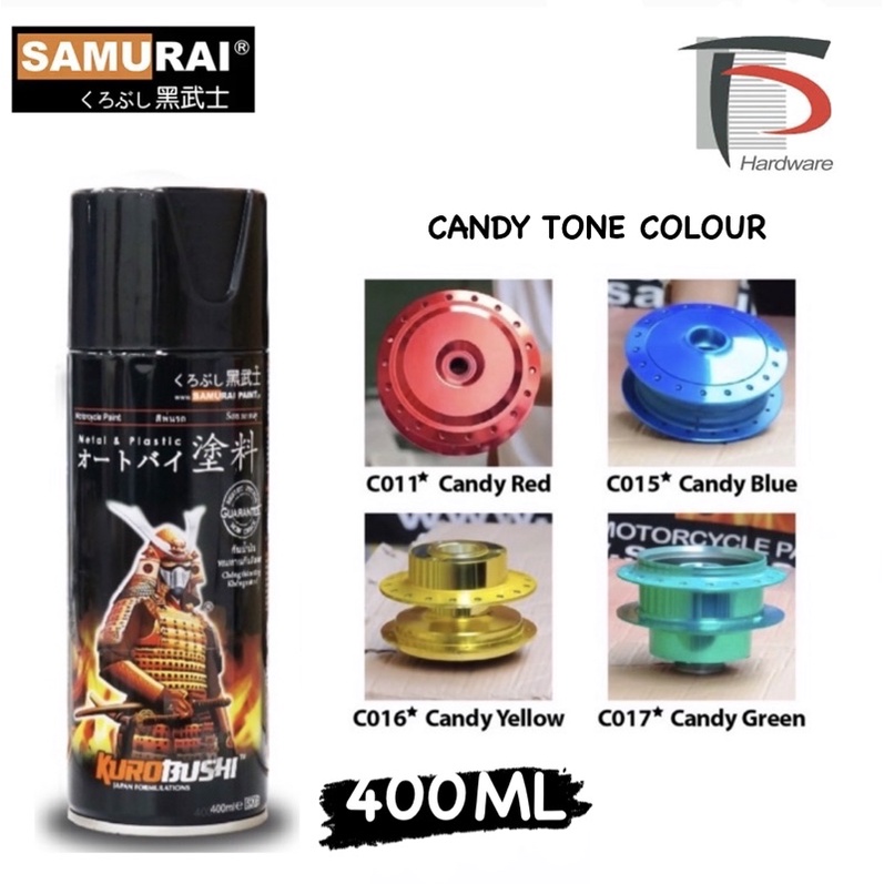 [100% ORIGINAL] SAMURAI CANDY TONE CHROME SPRAY PAINT - 400ML *RED ...