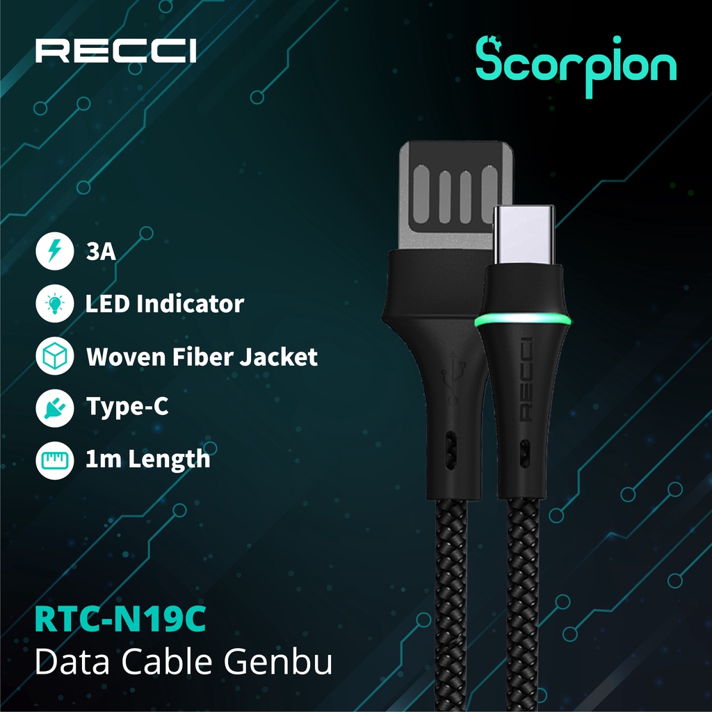 Recci RTC-N19 Genbu Data Cable | Shopee Malaysia