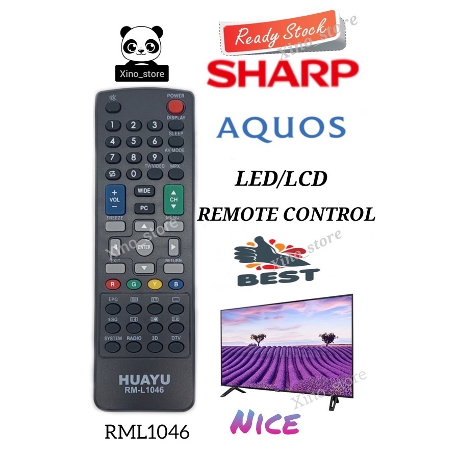 SHARP TV REMOTE CONTROL LCD LED PLASMA TV REMOTE CONTROL REPLACEMENT ...