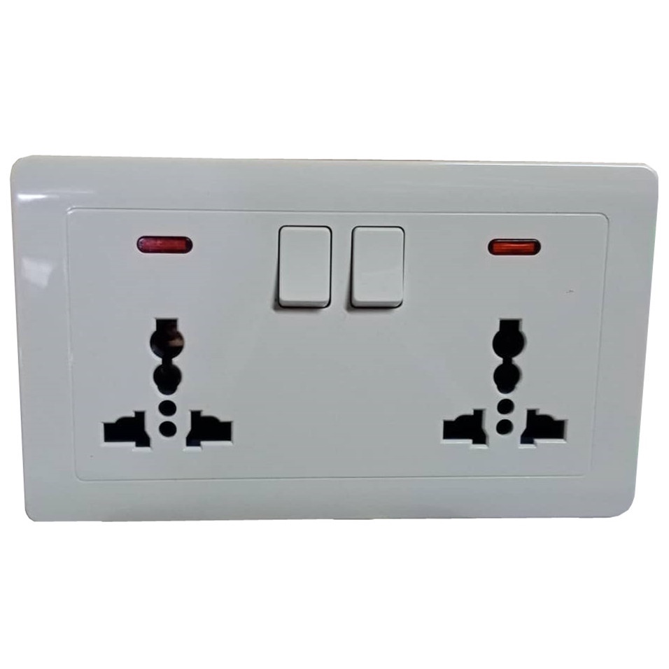 MULTI 13A WALL SWITCHES SOCKET【WHITE】USB CHARGER 3Pin 2Pin DOUBLE PLUGS ...