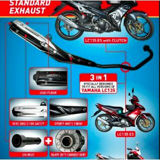 APIDO EXHAUST EKZOS LC 135 SRL110 115 115 fi dan lc135 V1 KE V6 boleh ...