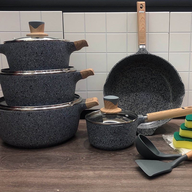PERIUK BATU UAKEEN 15PCS GRANITE COOKWARE PERIUK BATU VIRAL UAKEEN NON ...