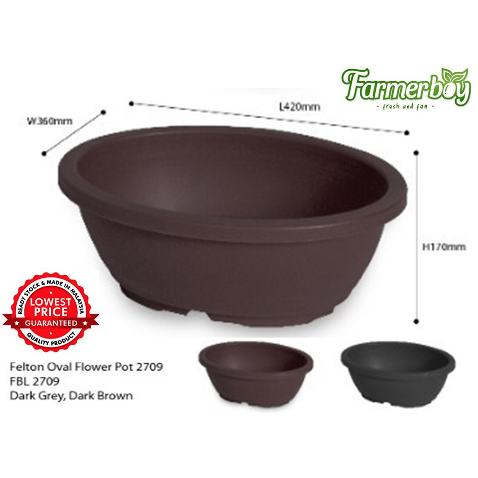 Felton Oval Flower Pot FBL 2709 GARDENING FLOWER POTS PASU BUNGA POKOK ...