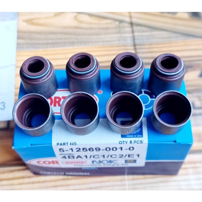 valve seal cap Isuzu elf 4Ba1,4Bc2,4Be1,4Bc1 1set/8pcs Nok/Corteco japan 5-12569-001-0 | Shopee ...