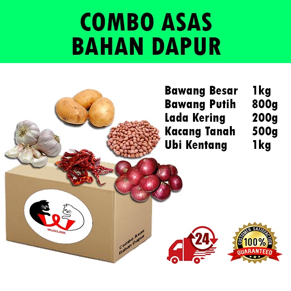 Kombo Makanan Asas Bahan Dapur Sayur | Combo Fresh Vegetable Foods ...