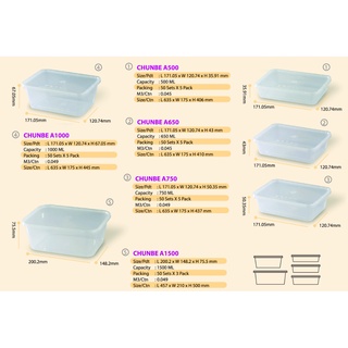 CB Ware 10pcs-A500 A650 A750 A1000 A1500 Chunbe Rectangular Microwave ...
