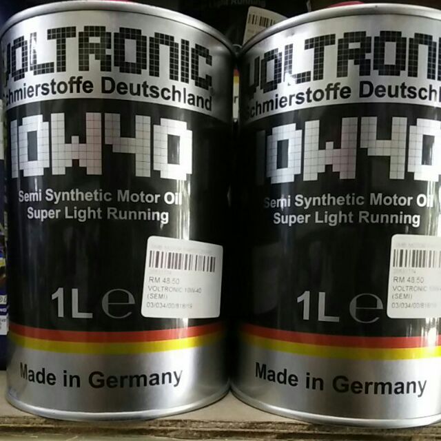 VOLTRONIC Engine Oil 10W-40 (SEMI) Motor Minyak Hitam | Shopee Malaysia