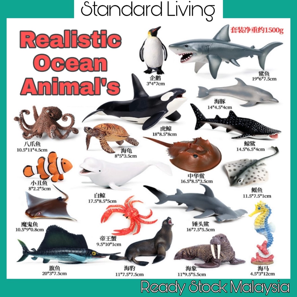 Animal Toys for Kids Realistic Sea Animal Wild Animal Farm Animal Ocean ...