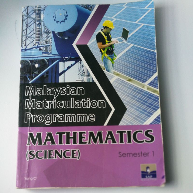Malaysian Matriculation Programme MATHEMATICS (SCIENCE)Semester 1 ...