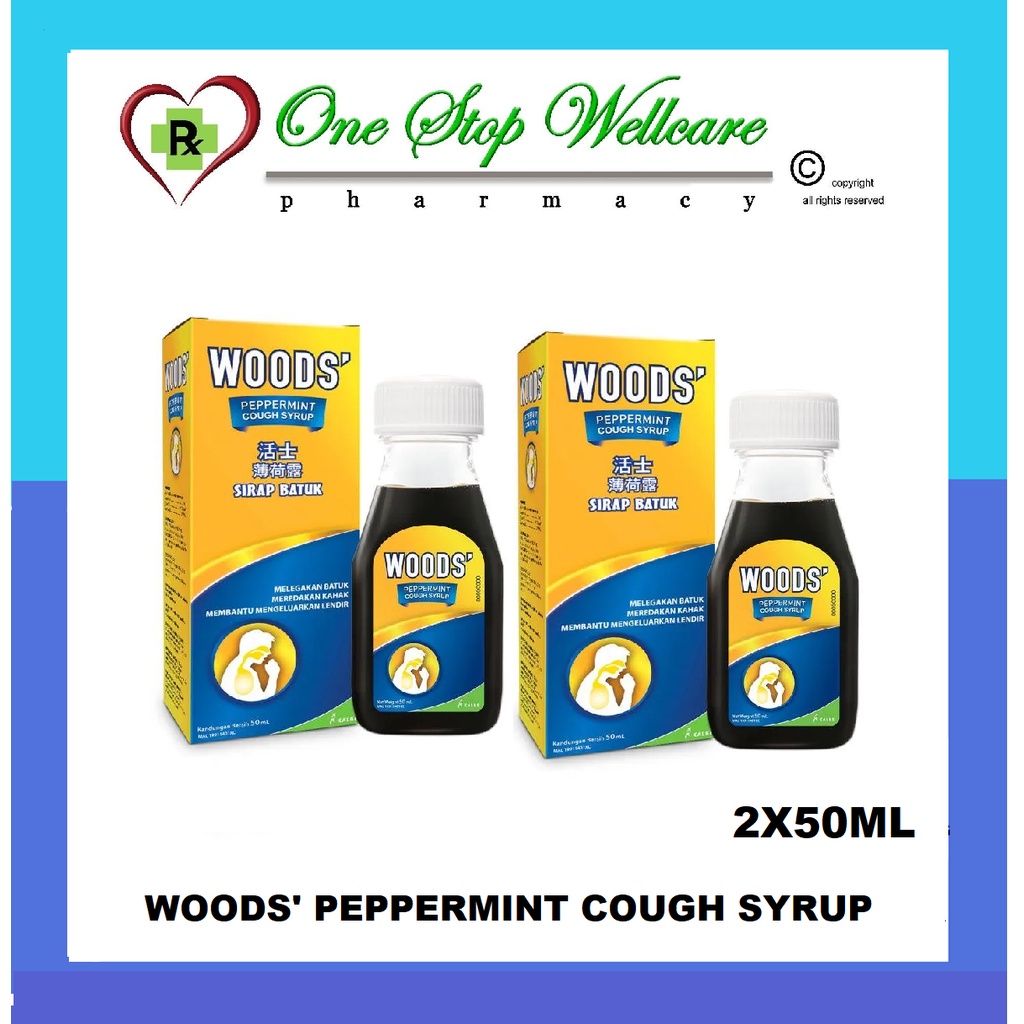 WOODS' PEPPERMINT COUGH SYRUP 2X50ML (TWIN PACK) (EXP: 08/2025 ...
