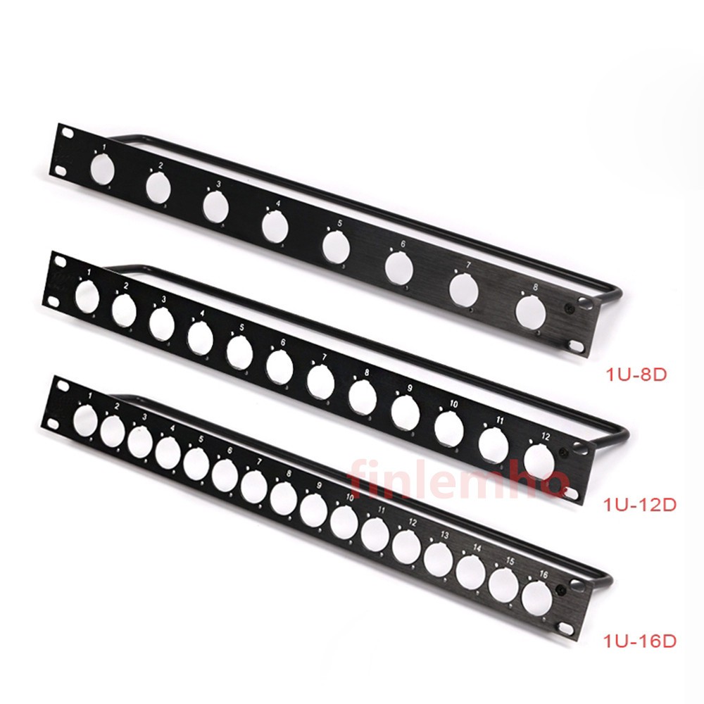 Rack Patch Panel 8 12 16 Way Channel 1U Flight Case Mount For XLR ...