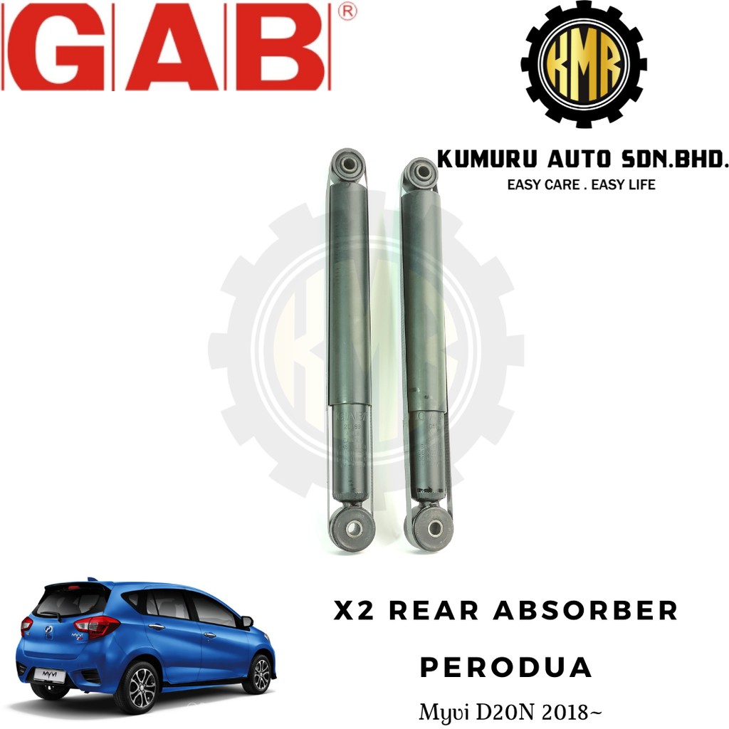 (2@pcs) GAB Gas Rear Absorber Perodua Myvi D20N Myvi MG3 Myvi 2018 ...