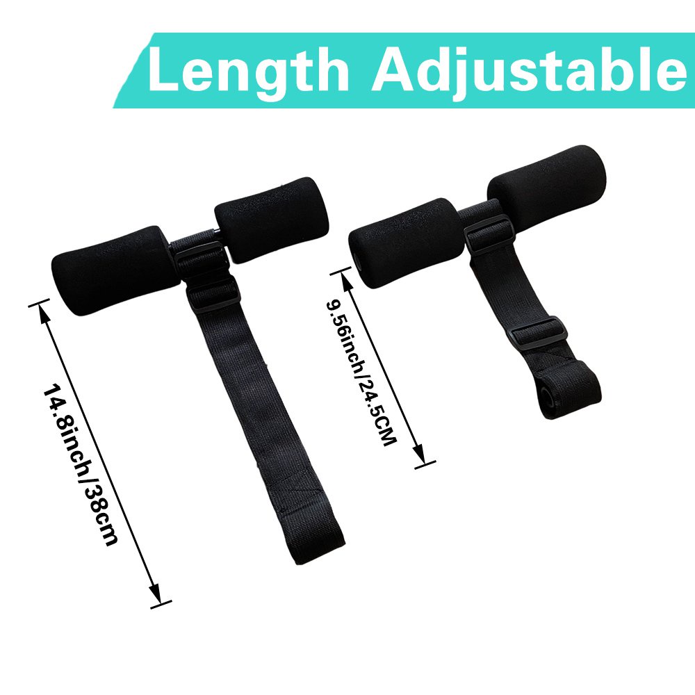 Adjustable Nordic Hamstring Curl Strap with Kneeling Pads Ab Workout ...