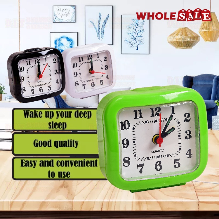 Quartz Mini Alarm Clocks Analog Snooze Desk Bedside Portable Small ...