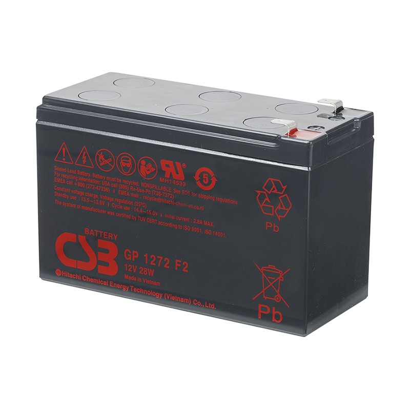 CSB GP1272 12V 28W Maintenance Free Rechargeable AGM Sealed Lead Acid SLA VRLA Battery | Shopee ...