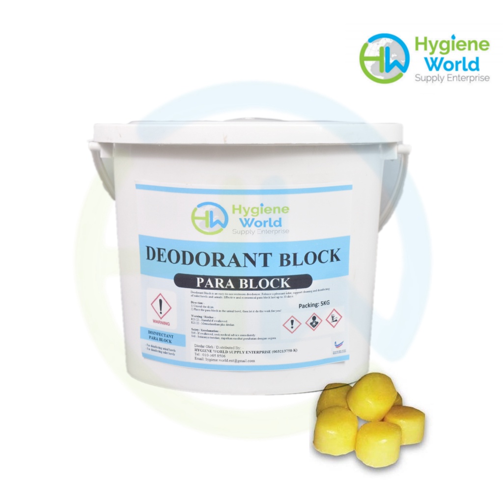 Ubat Gegat 5kg / Deodorant Block 5kg [Plastic Tong] / Para Block 5kg ...