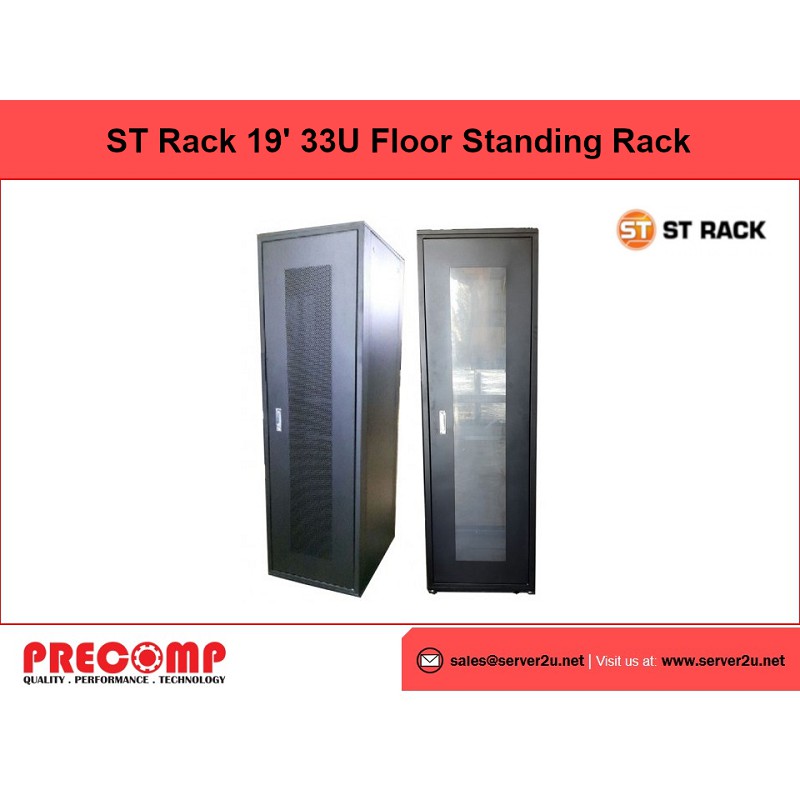 ST Rack 33U Floor Stand Server Rack (Perforated/Perspex) (ST-FS3368 ...