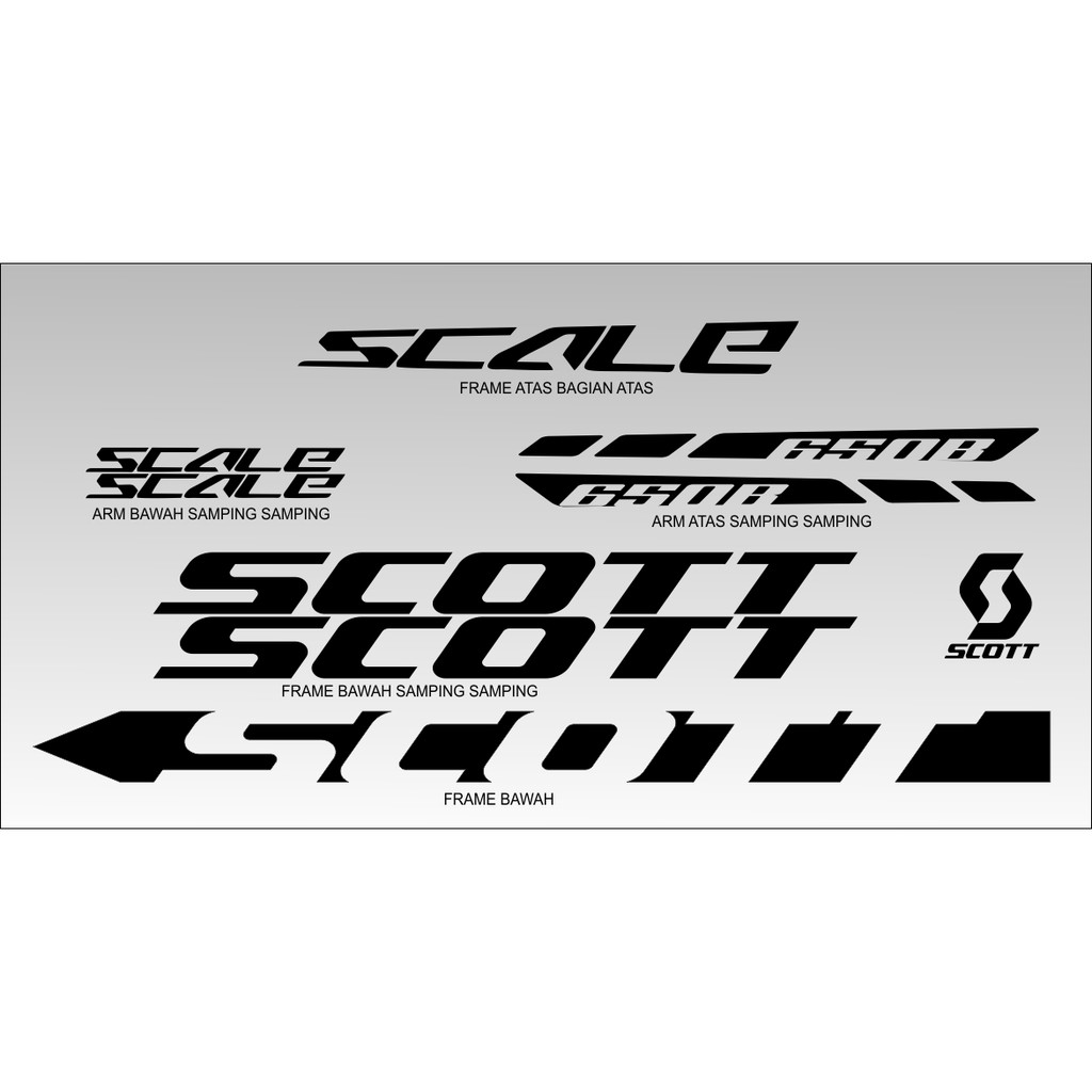 Scott Bike Decal Frame Sticker Can Be CUSTOM | Shopee Malaysia