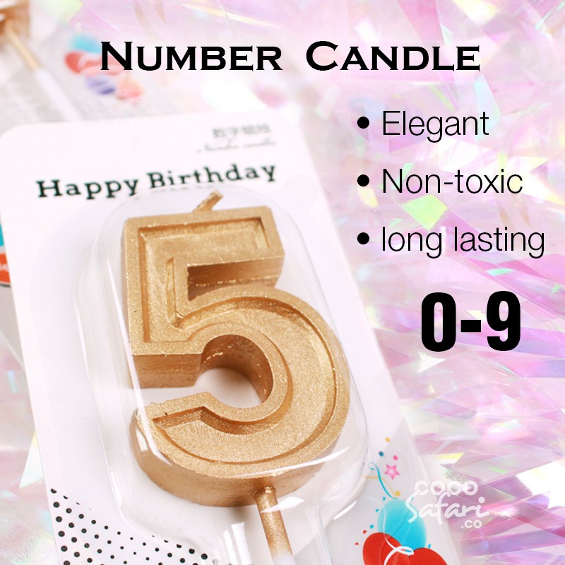 【Ready Stock】Tik Tok | ins 抖音同款 ️️ Elegant Gold Birthday Number Candle ...