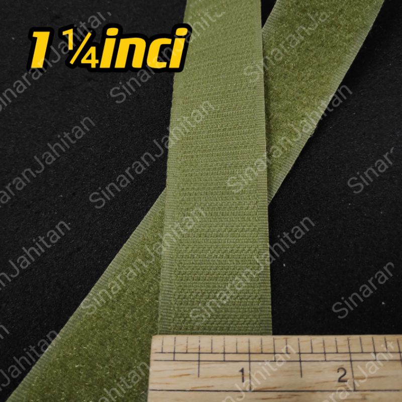 Velcro Tape Hijau Askar 1 inci - 4 inci / Army Green Velcro Tape /Army ...