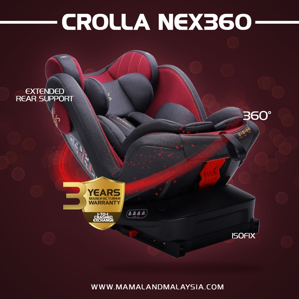 Mamaland Crolla Nex360 ISOFIX Car Seat 360° Spin/Crolla Nexus ...