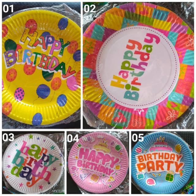 Large Happy Birthday Paper Plate/Cake Plate | Shopee Malaysia