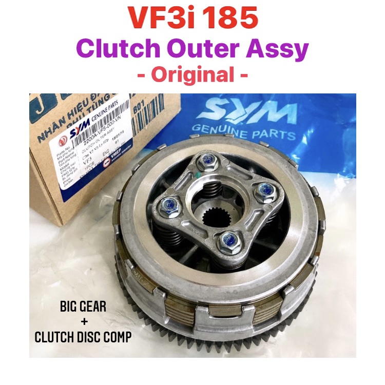 ORIGINAL SYM VF3 VF3i 185 VF3i185 CLUTCH BIG GEAR ASSY PRIMARY GEAR ...