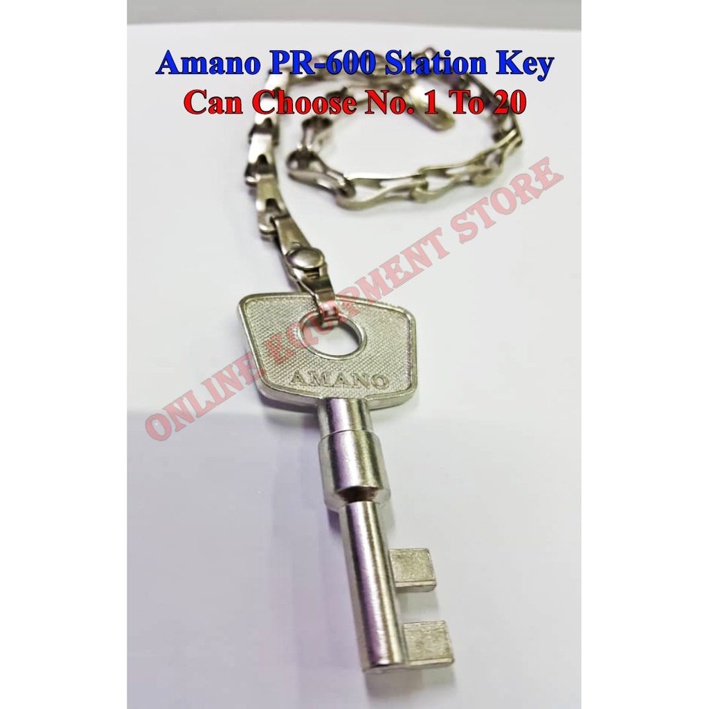 *RM18=1KEY* KUNCI JAM AMANO / STATION KEY NO 1-20 / AMANO PR-600 ...