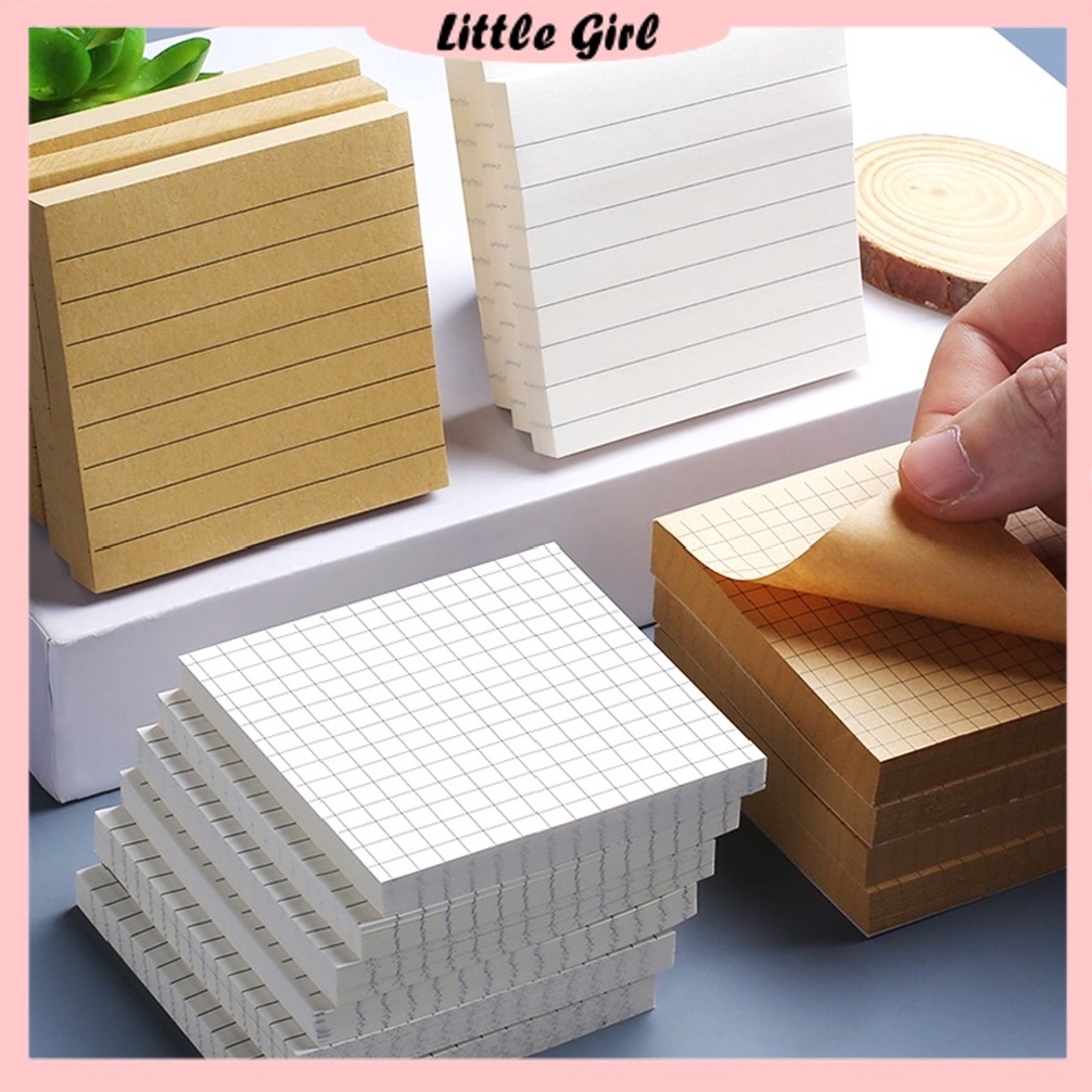 Kraft Paper Sticky Notes │80 Sheets│Notepad Memo Pad│Stylish Minimalism ...