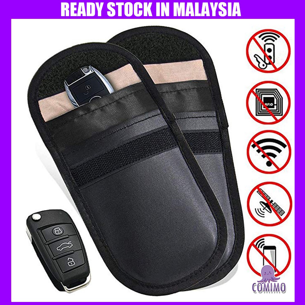 Car Key Signal Blocker Case Faraday Cage Fob Pouch Keyless RFID ...