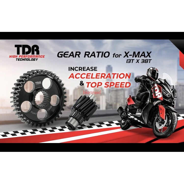 TDR Gear Ratio for Yamaha XMAX 250 (13Tx38T) | Shopee Malaysia