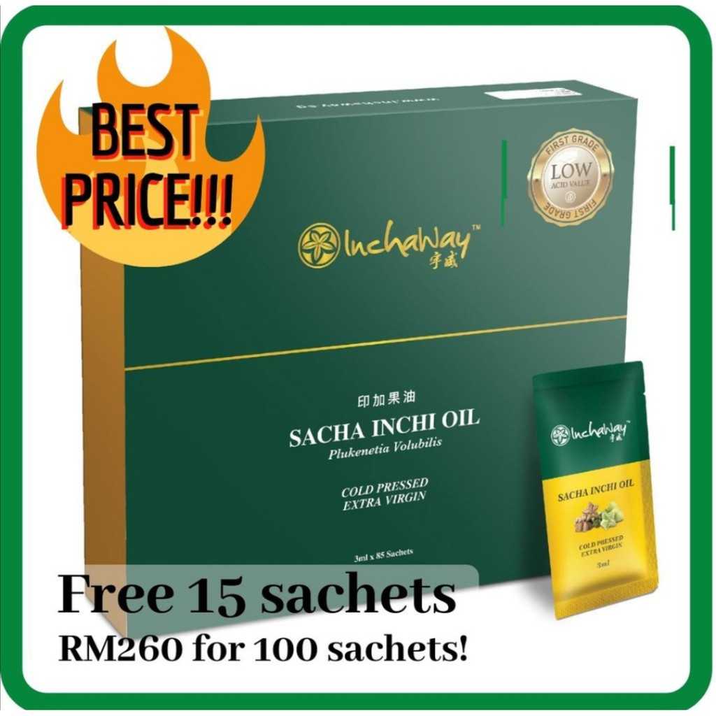 [Genuine] INCHAWAY SACHA INCHI OIL 印加果油 (85s Sachets) (Original) Member ...